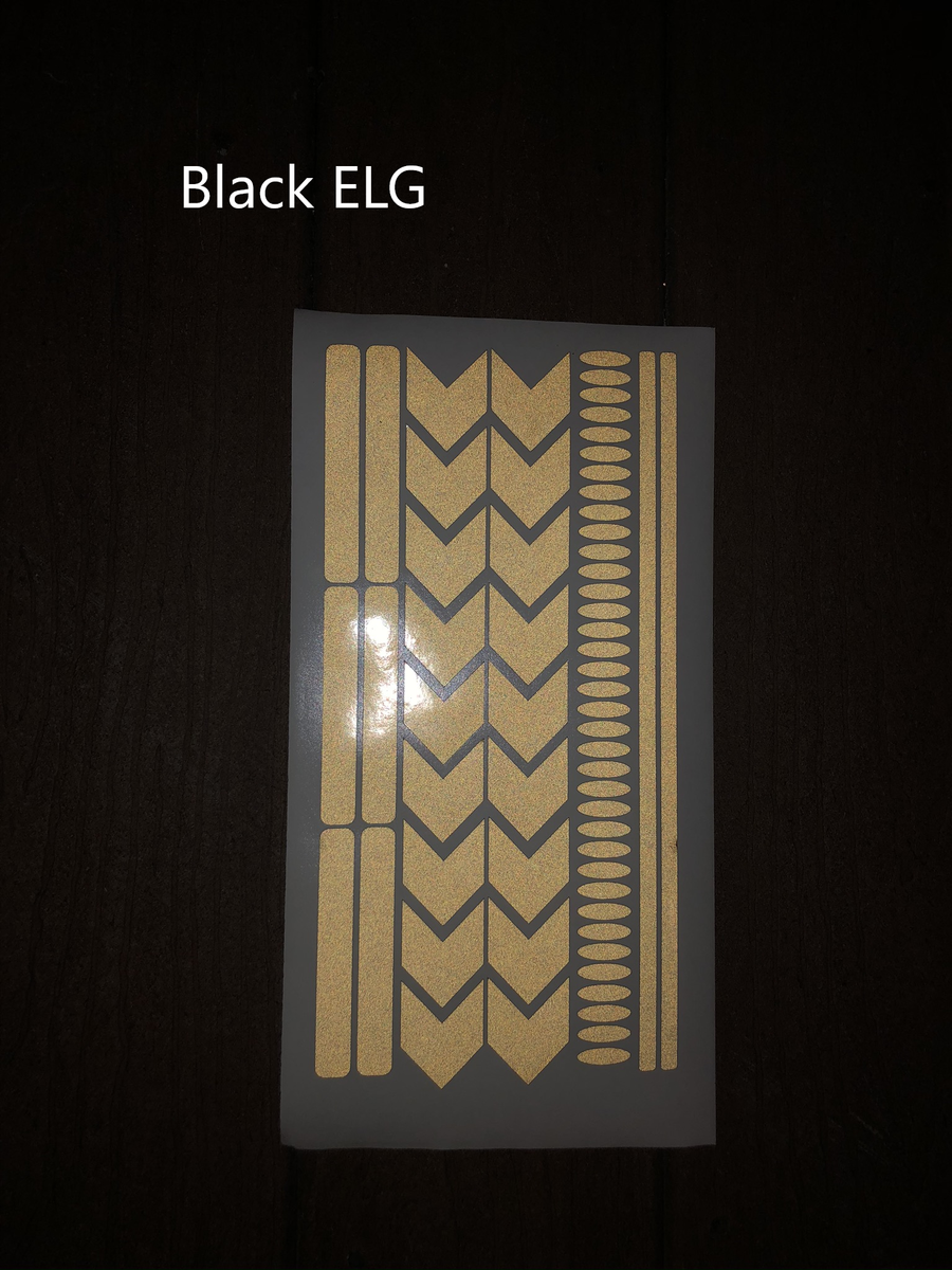Reflective Bike Safety Decals Kit - Black, White, Blue, Red – iCutDecals