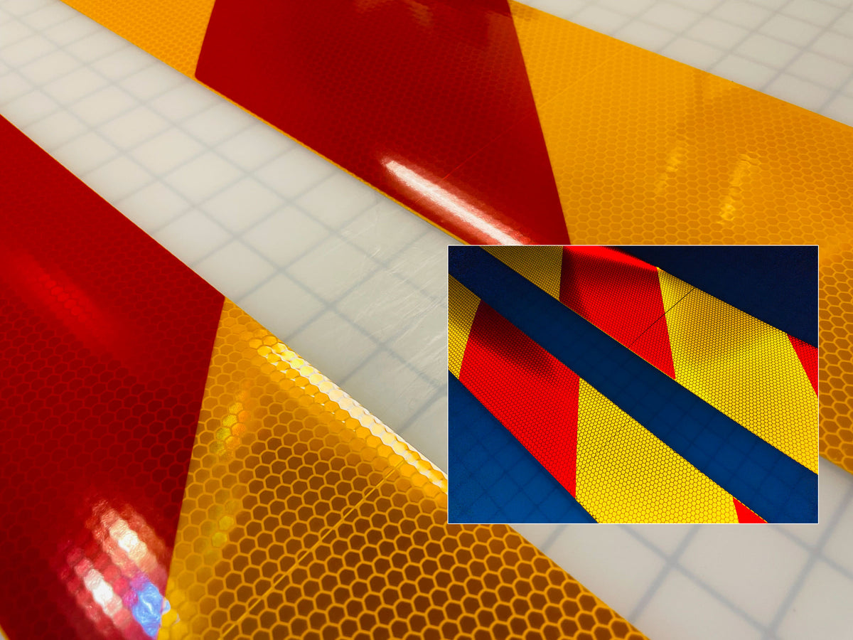 Reflective Chevron Panel | Yellow and Red | High-Visibility Nikkalite ...